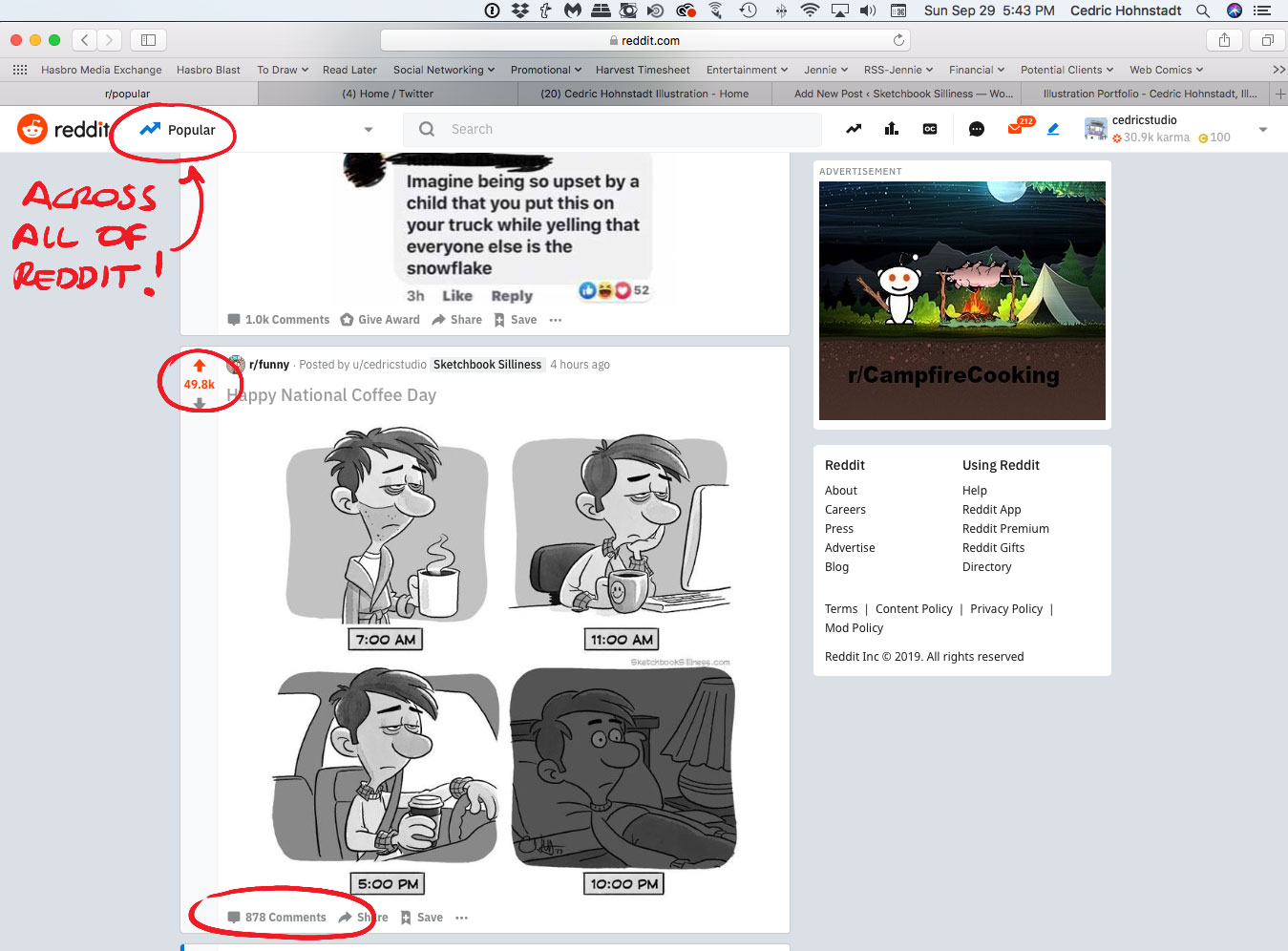 I Made The Reddit Home Page! - CEDRIC HOHNSTADT ILLUSTRATION